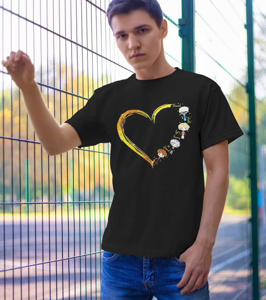 Thank You For Being A Friend Heart The Golden Girls Characters T-Shirt