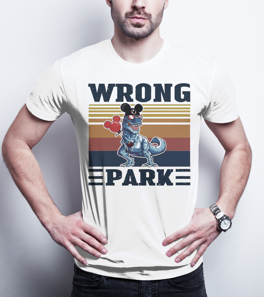 Wrong Park Dinosaur Rex Mickey Balloon T-Shirt