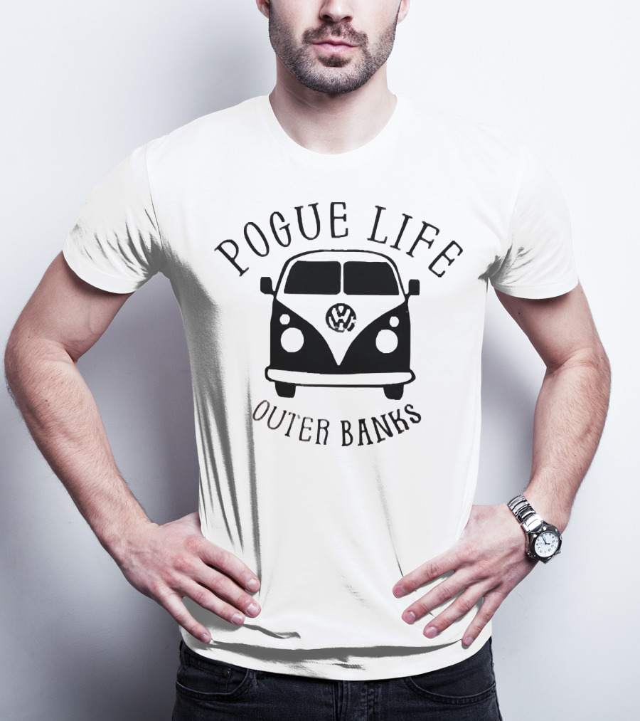Pogue Life VW Hippie Car Outer Banks T-Shirt