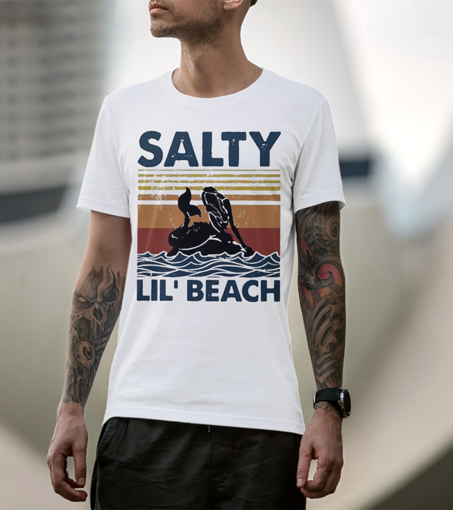 Salty Lil’ Beach Mermaid Vintage Wave T-Shirt