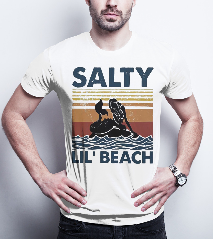 Salty Lil’ Beach Mermaid Vintage Wave T-Shirt