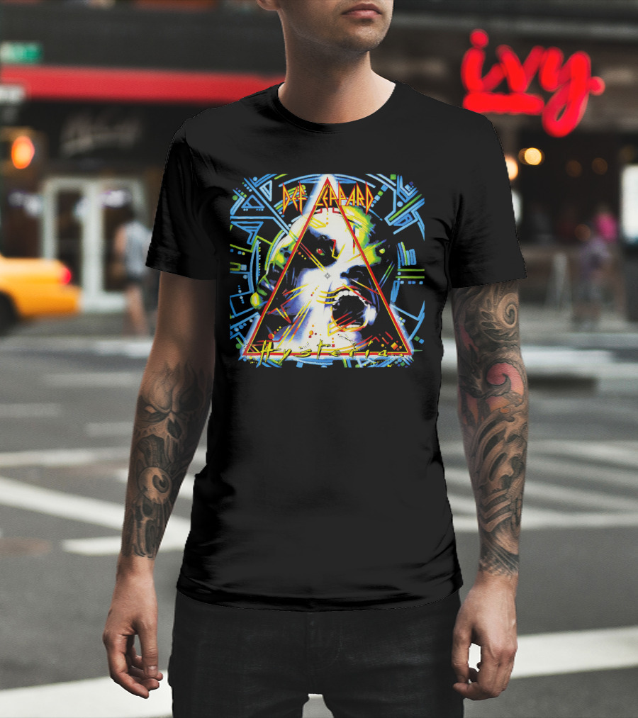 Def Leppard Hysteria Album Cover Art Iconic Triangle T-Shirt