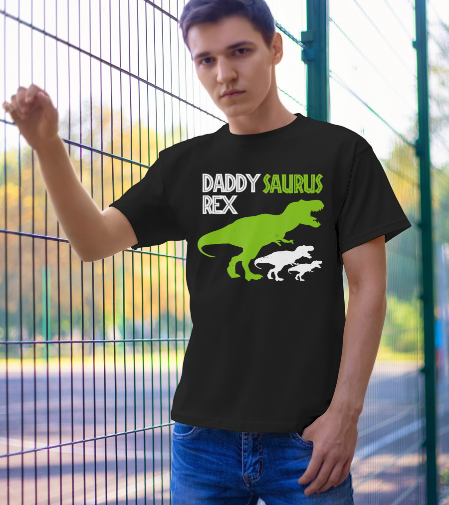 Daddysaurus Rex Funny Father's Day Dinosaur T-Shirt