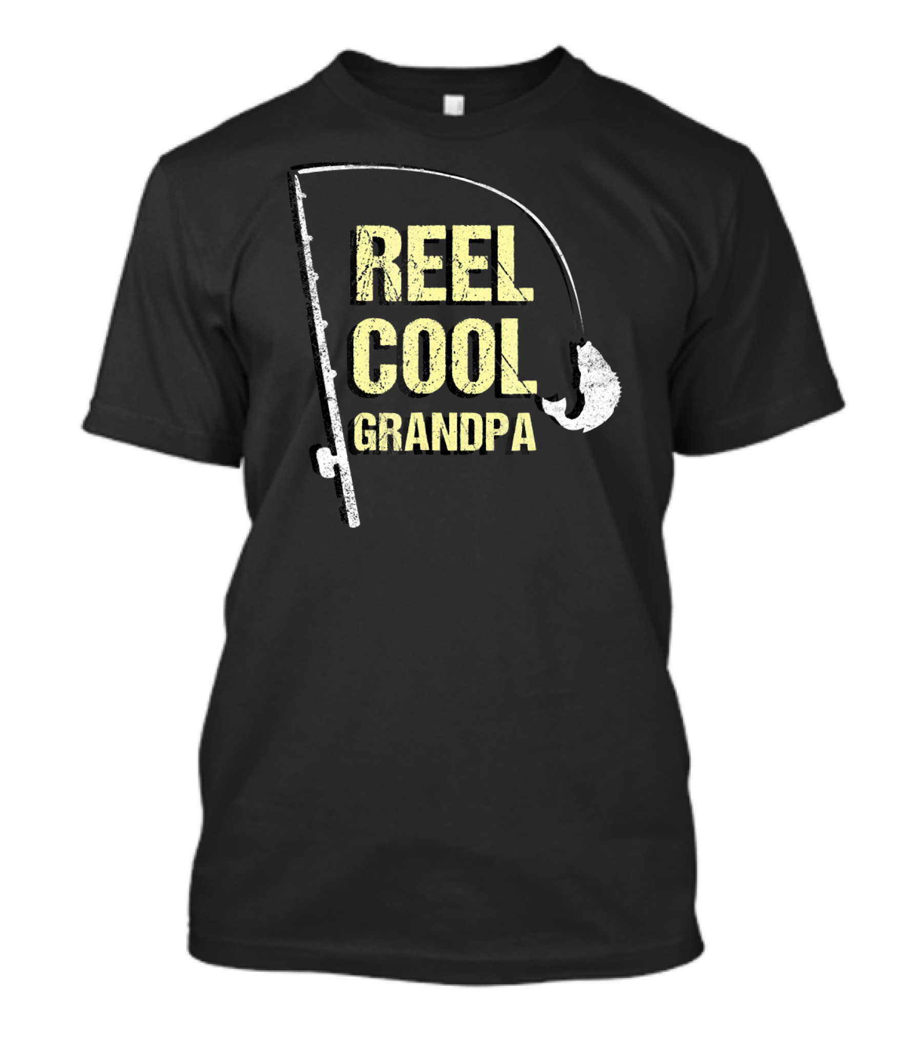 Reel Cool Grandpa Fishing Grandpa Funny Dad Fisherman T-Shirt