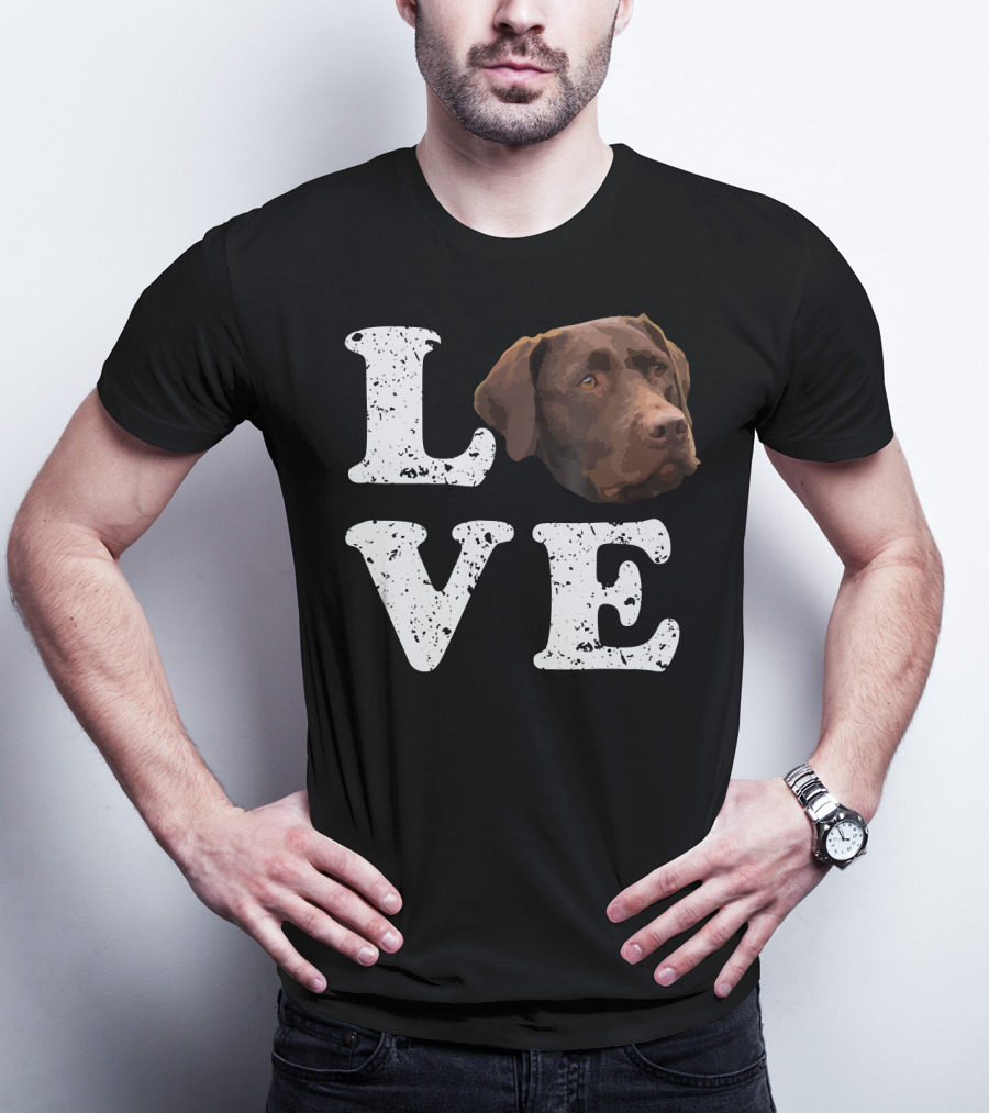 Love My Chocolate Lab Labrador Retriever Dog T-Shirt