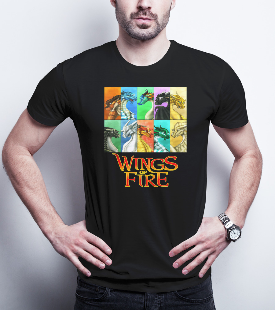 Wings Of Fire Nine Dragonets Colorful Panel T-Shirt