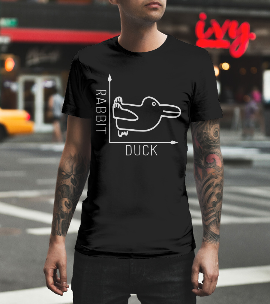 Wittgenstein Rabbit Duck Optical Illusion Philosopher Diagram T-Shirt