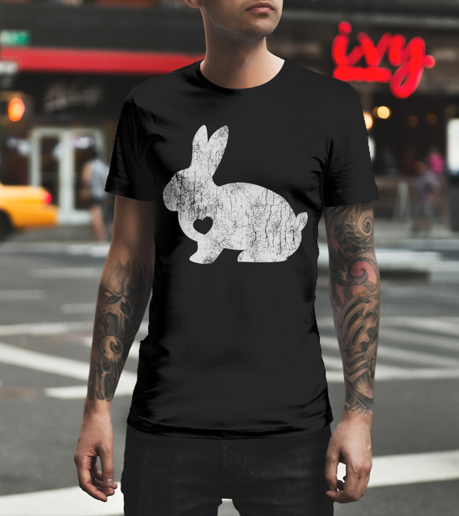 Love Heart Bunny Rabbit Lover Animal Pet Owner Easter T-Shirt