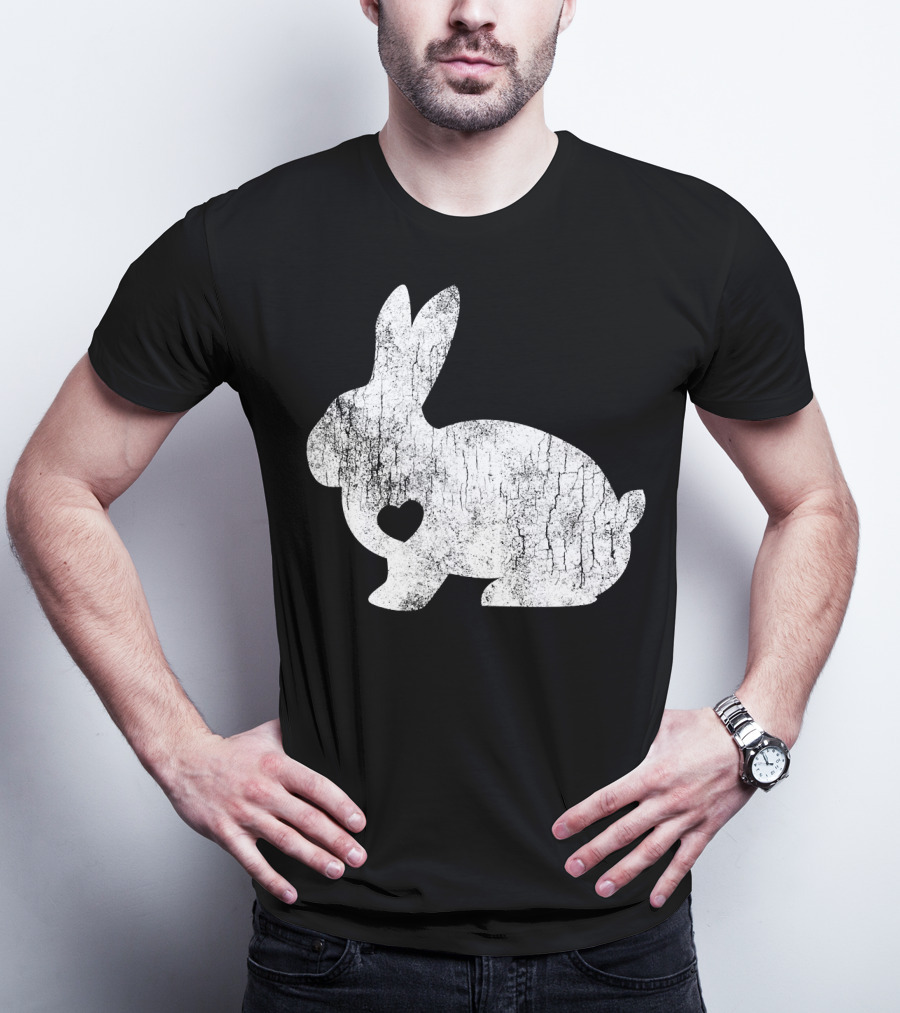 Love Heart Bunny Rabbit Lover Animal Pet Owner Easter T-Shirt