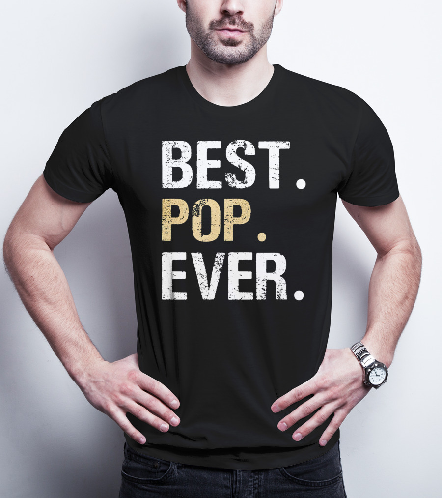 Mens Granddaughter Grandson Grandkids Best Pop Ever T-Shirt