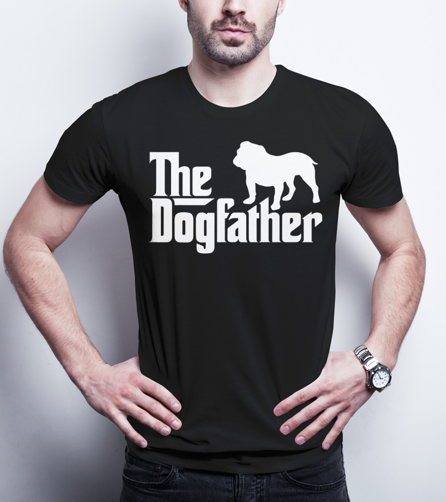 The Dogfather English Bulldog Dad Mens T-Shirt