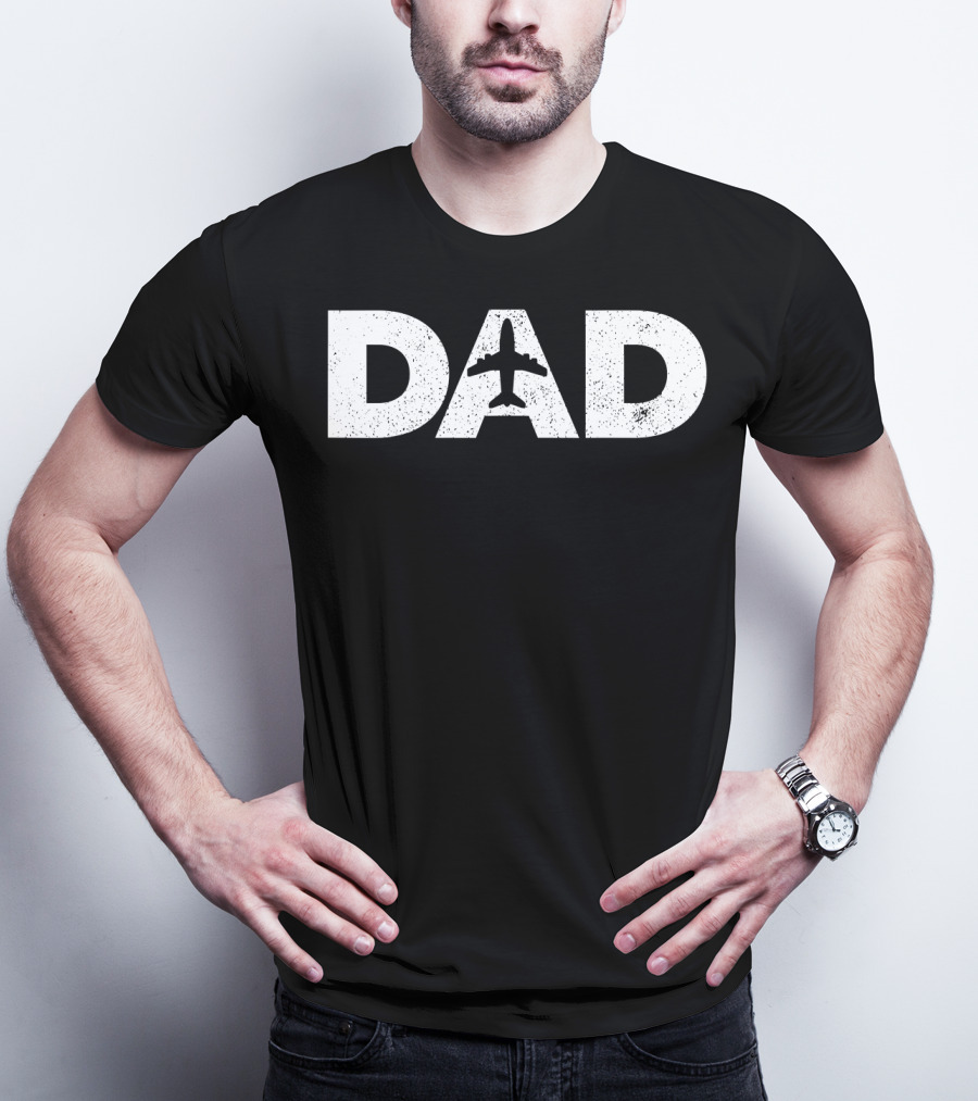 Dad Father's Day Airplane Aviation Lover Pilot T-Shirt