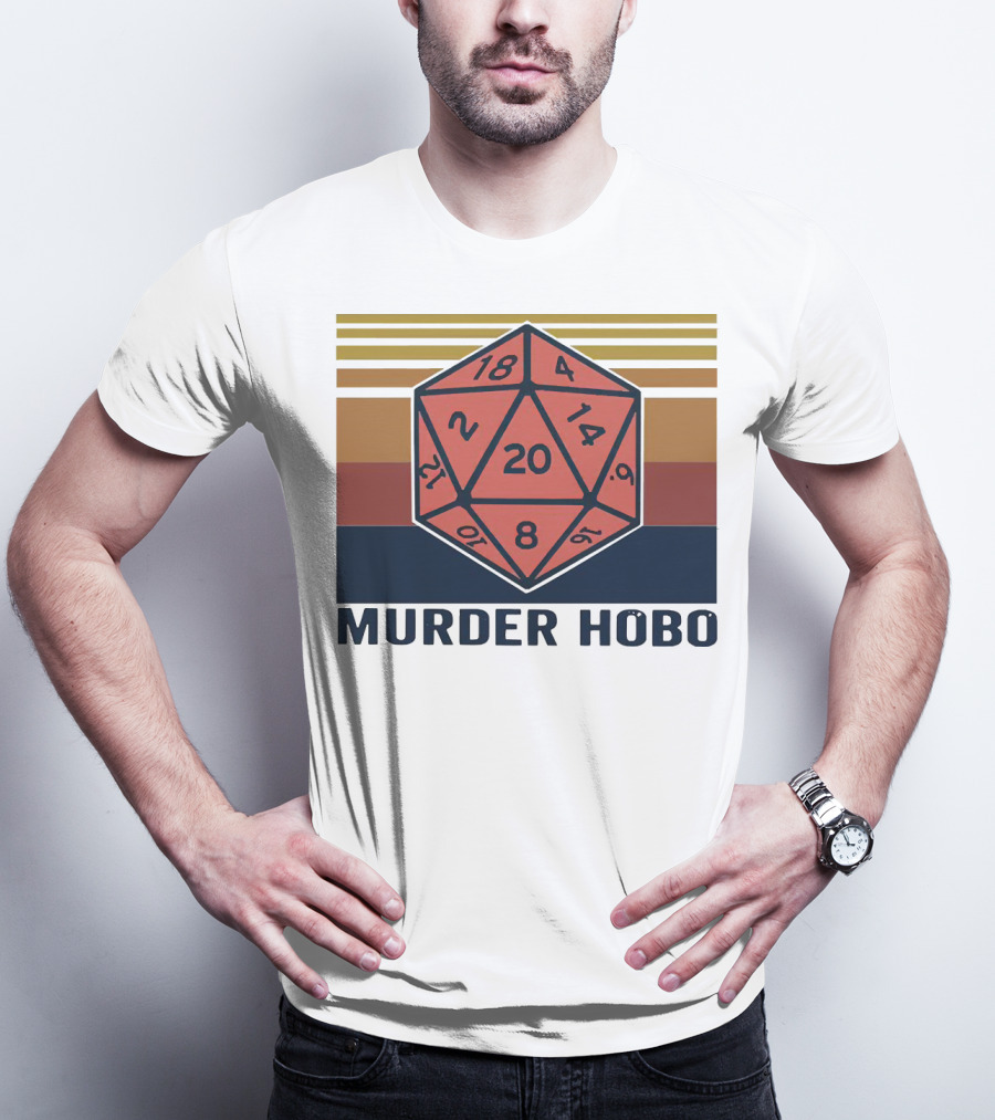 Murder Hobo D20 Dice Vintage RPG T-Shirt
