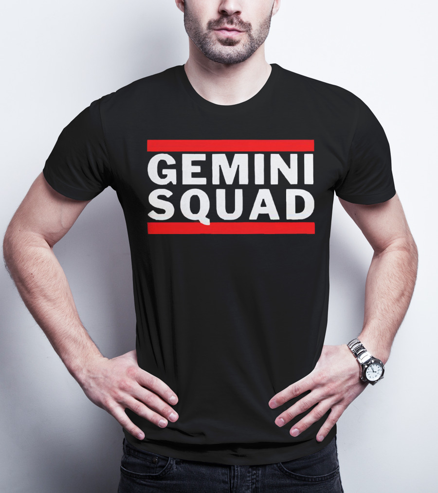 GEMINI SQUAD Bold Red Accent T-Shirt