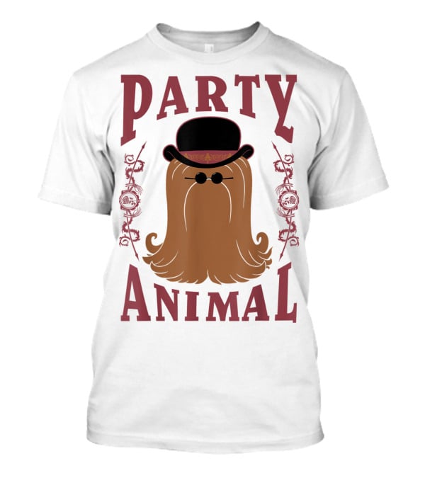 Addams Family Cousin It Party Animal Top Hat And Sunglasses T-Shirt