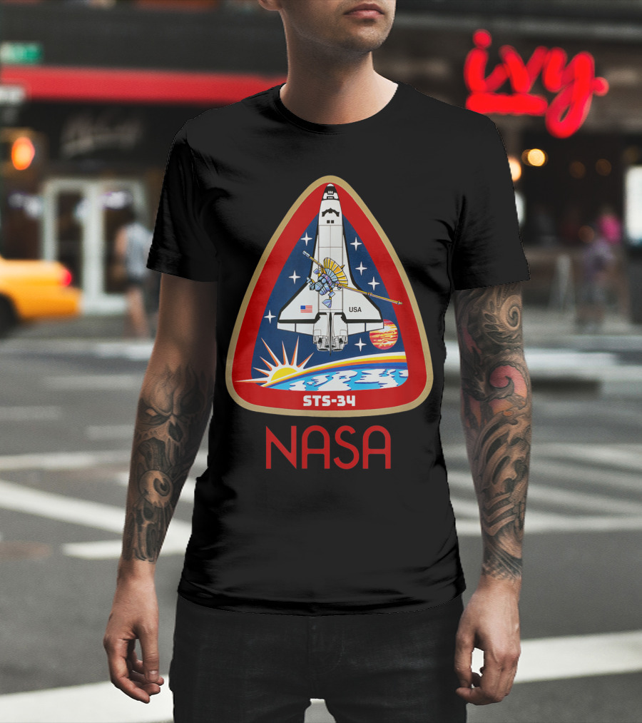 NASA STS-34 Space Shuttle Mission Patch T-Shirt