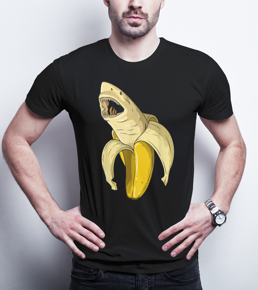 Banana Shark Banana Themed Shark Themed Party Banana Shark T-Shirt