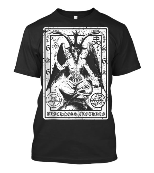 Blackness Clothing Baphome Satanic Dark Art Evil 666 Luzifer T-Shirt