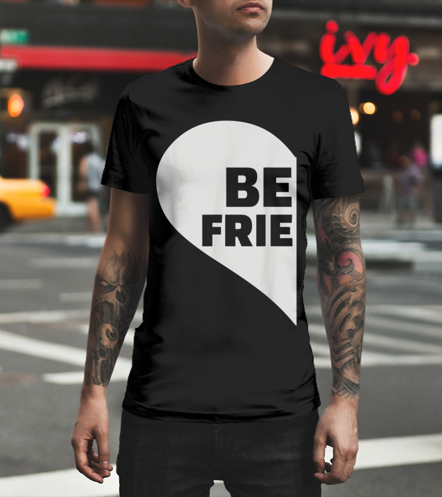 BE FRIE Best Friends Half Left Heart T-Shirt