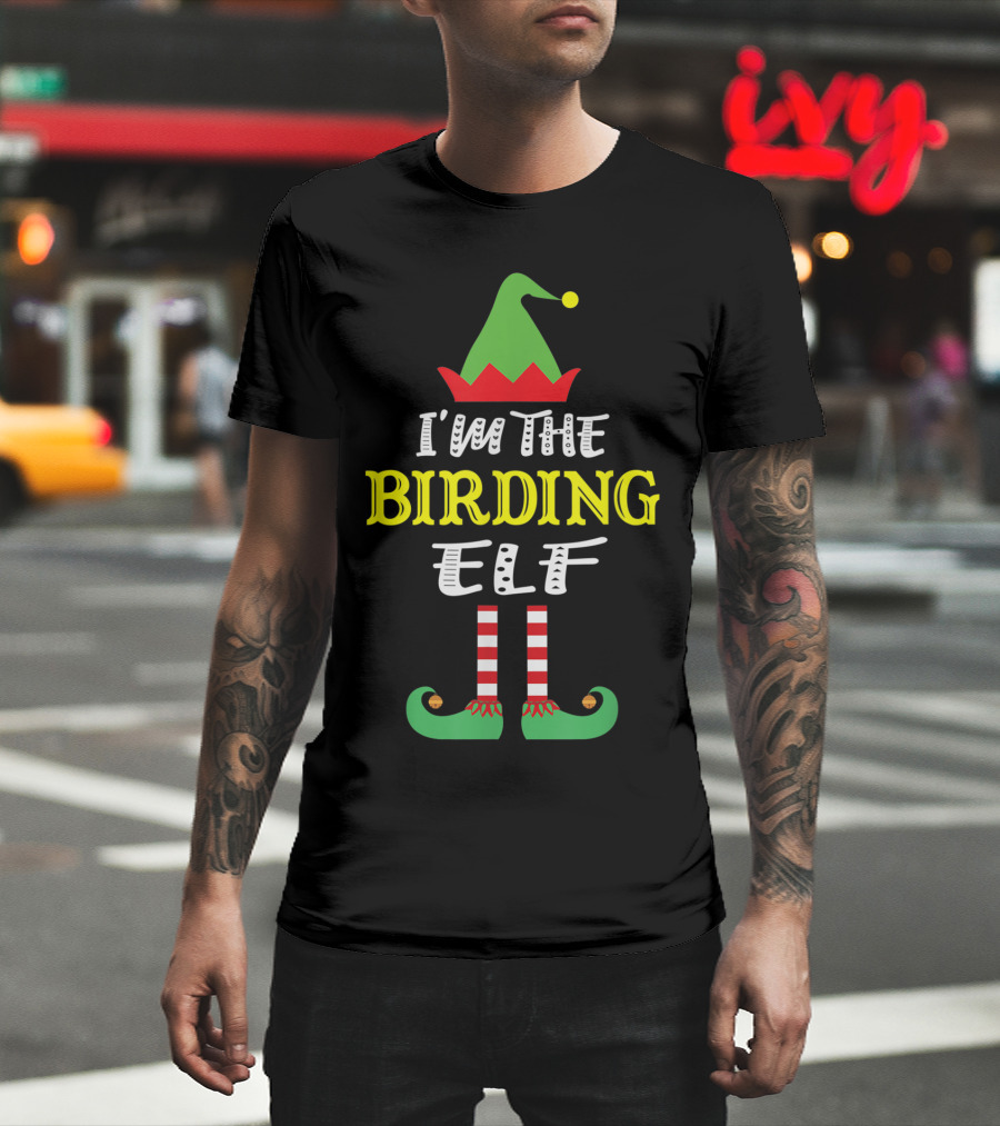 I'm The Birding Elf Family Group Matching Christmas T-Shirt