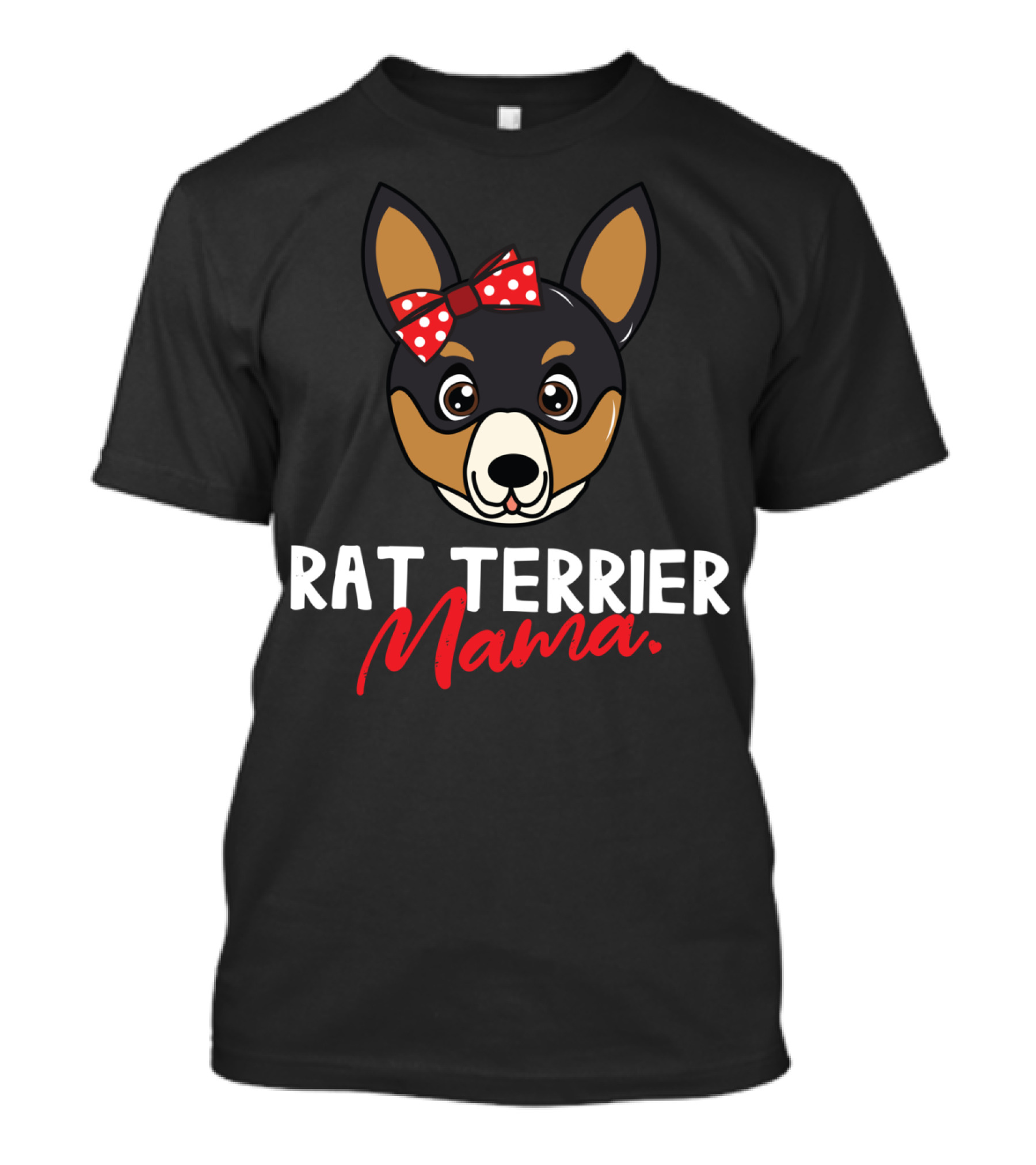 Rat Terrier Mama With Bow T-Shirt