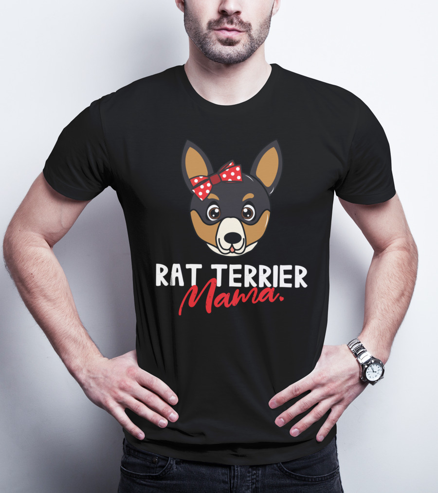 Rat Terrier Mama With Bow T-Shirt