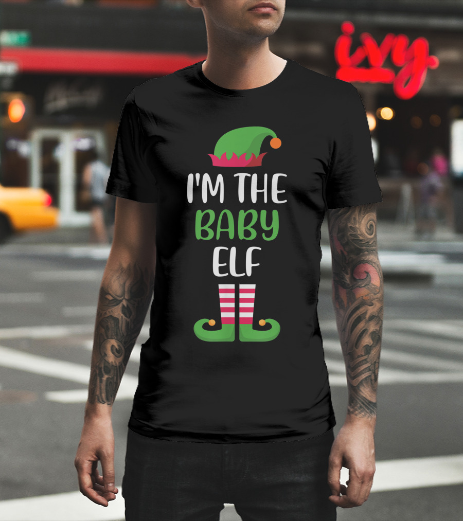 I'm The Baby Elf Family Group Matching Christmas T-Shirt
