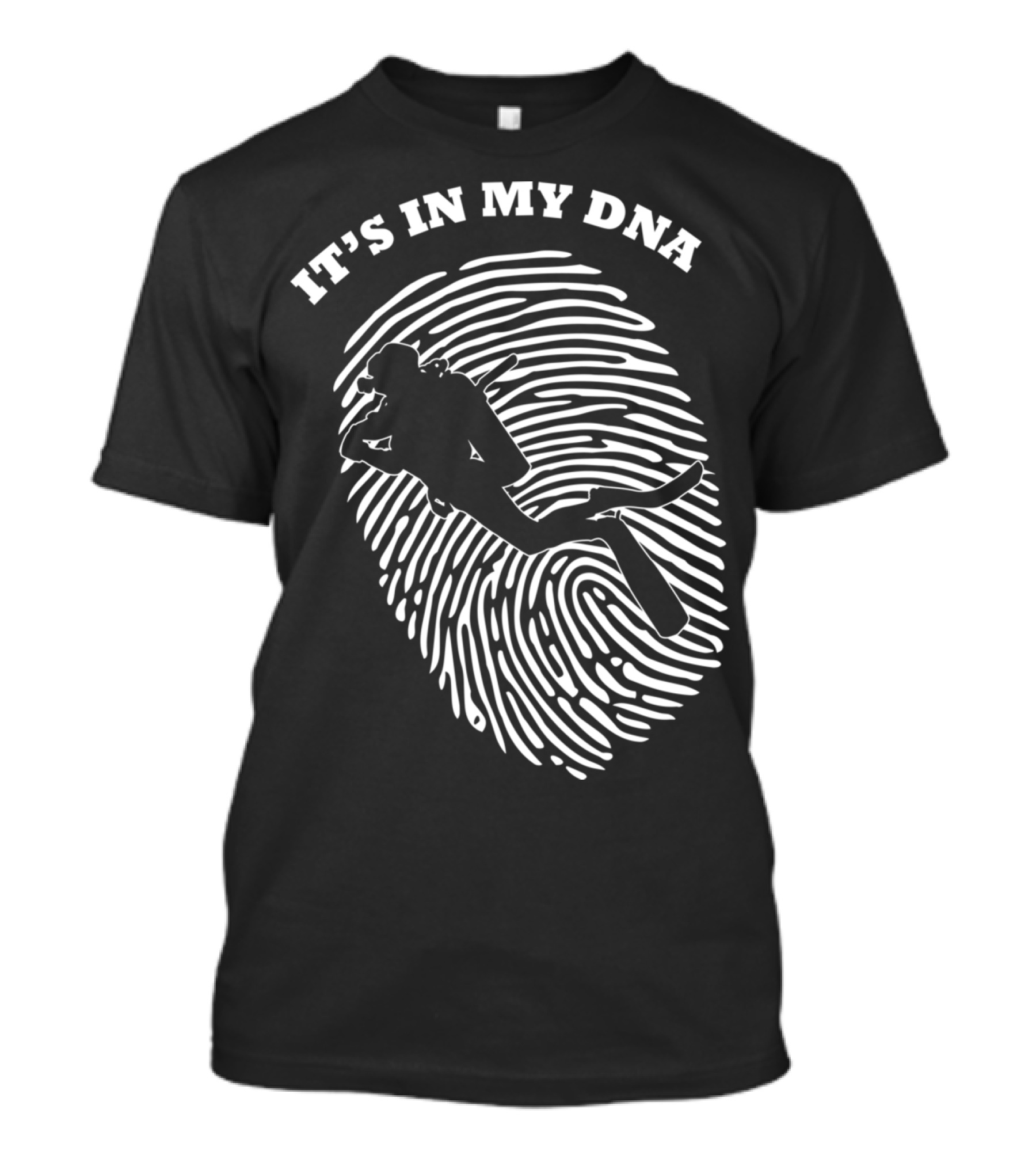 It's In My Dna Scuba Diving Diver Fingerprint T-Shirt
