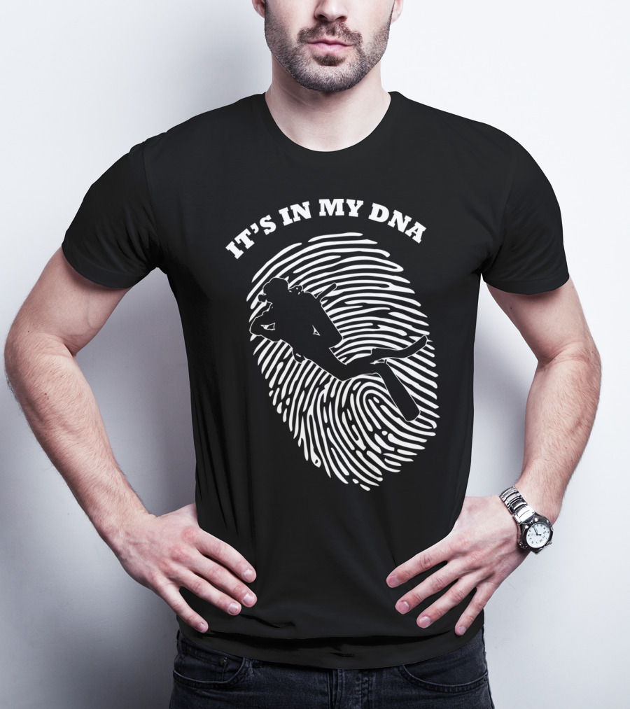 It's In My Dna Scuba Diving Diver Fingerprint T-Shirt