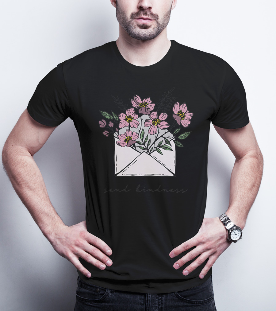 Send Kindness Envelope With Vintage Floral T-Shirt