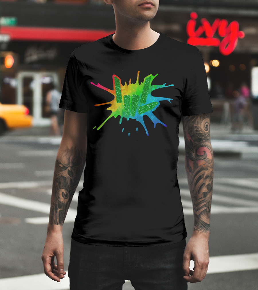 Love Youth And Beautiful Rainbow Paint Splash T-Shirt