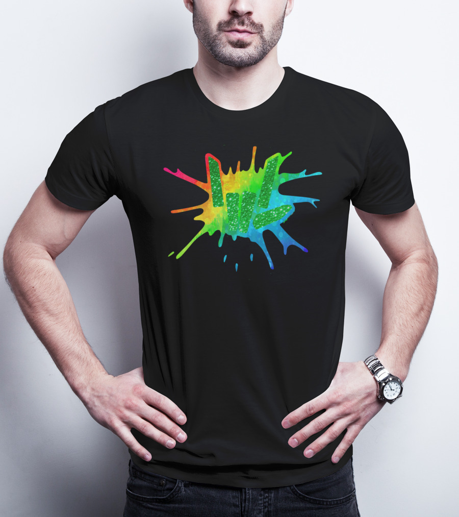 Love Youth And Beautiful Rainbow Paint Splash T-Shirt