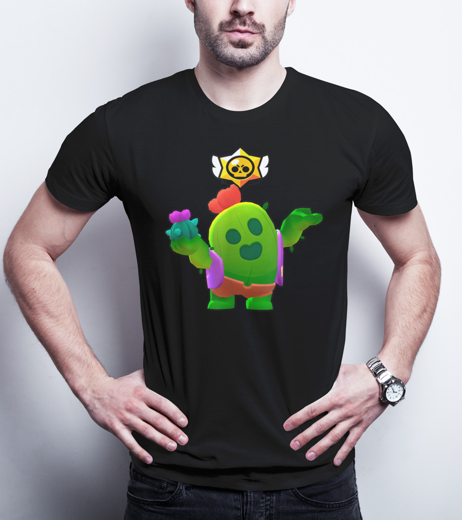 Spike Star Power Brawl Cactus Character T-Shirt
