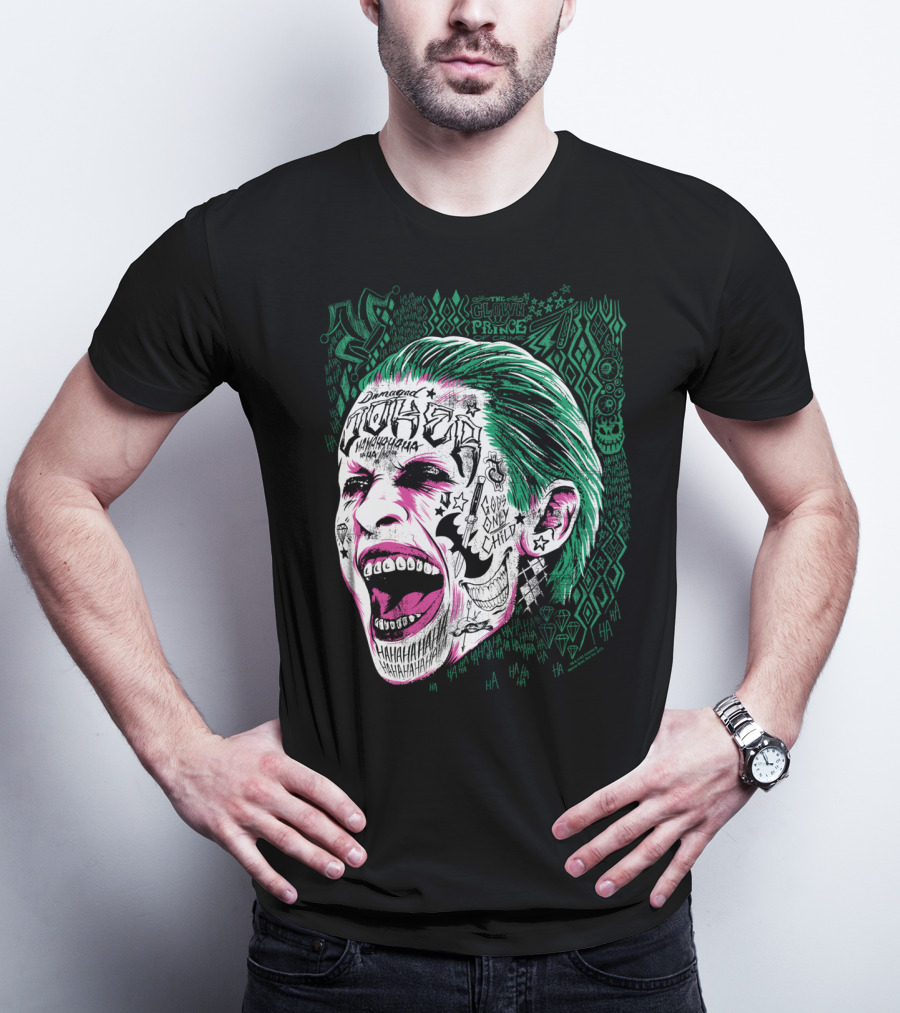 Suicide Squad Joker Damaged Clown Prince Gang Only Child Hahahaha T-Shirt