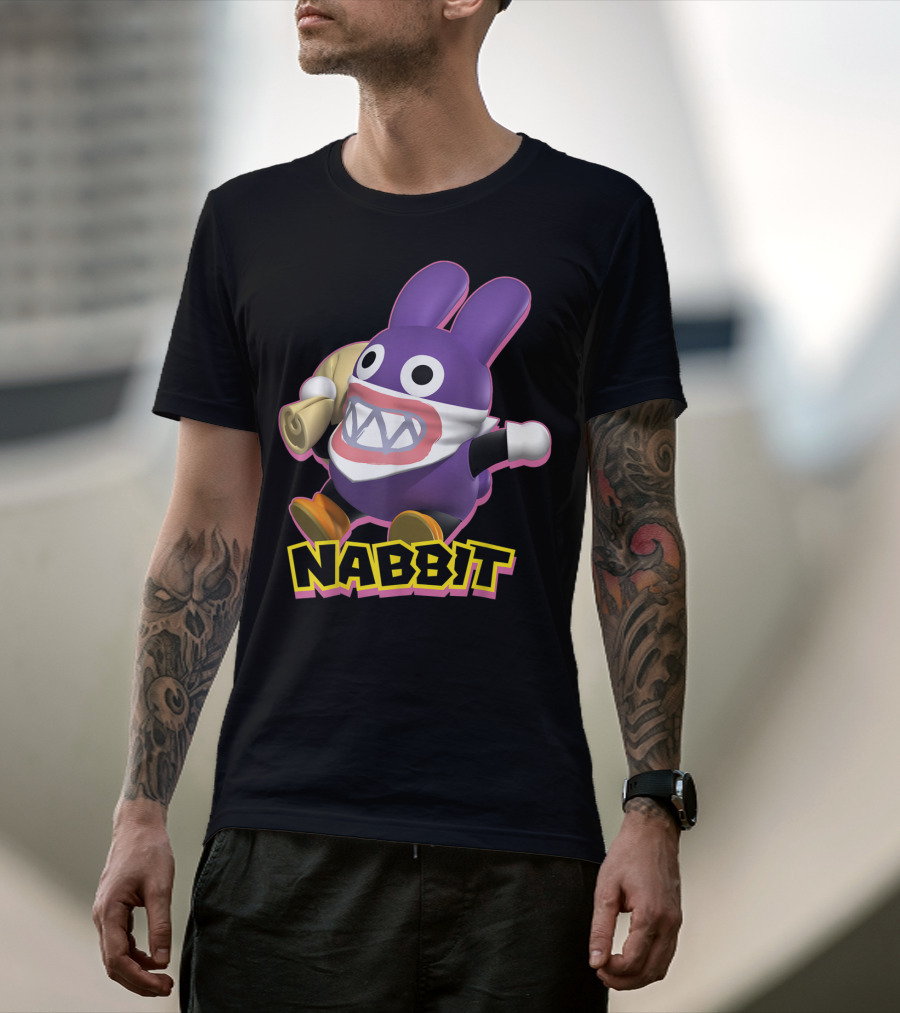 Nabbit Super Mario Action Character With Bandana And Sack T-Shirt
