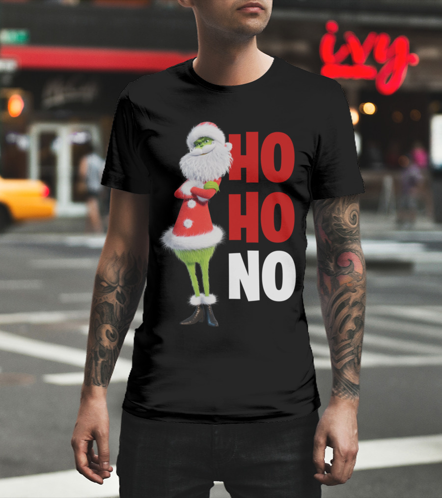 The Grinch Ho Ho No Christmas Santa Suit T-Shirt