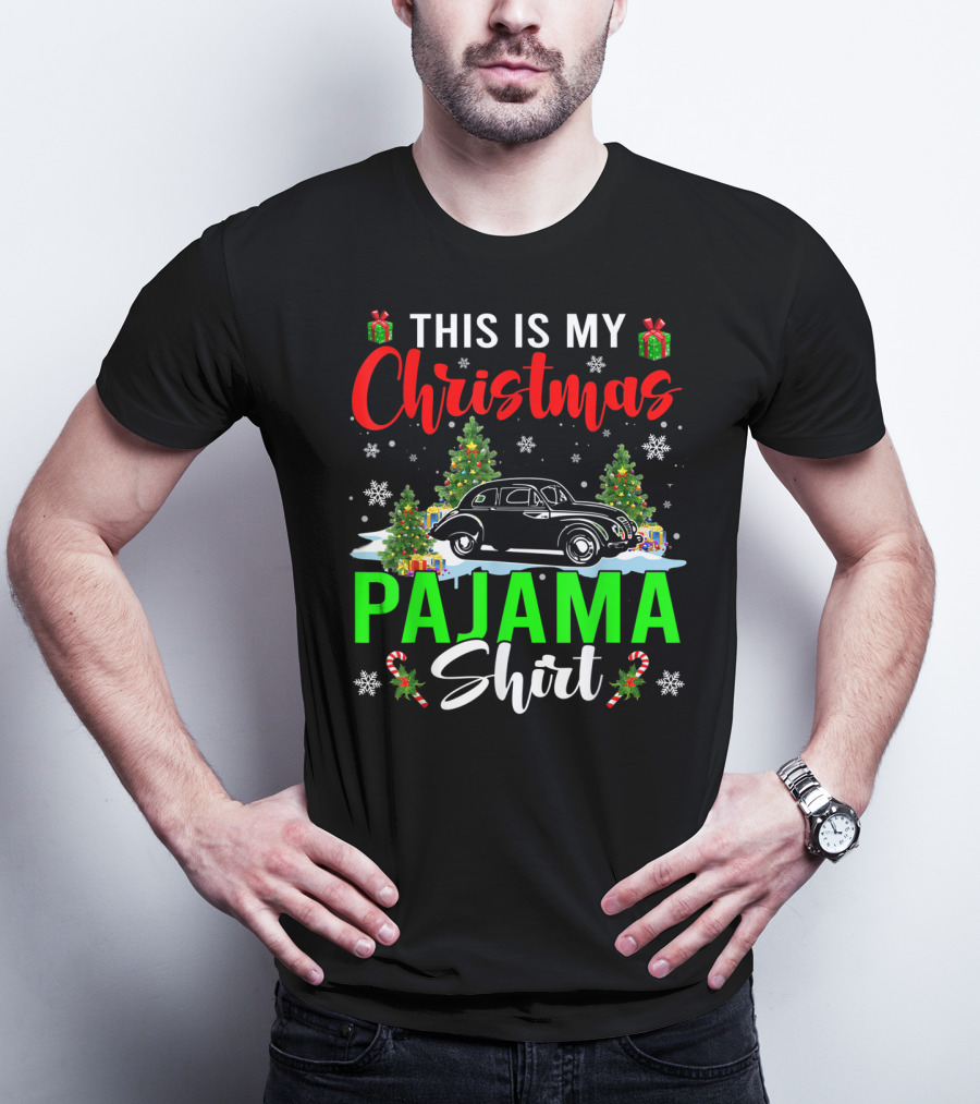 This Is My Christmas Pajama Shirt Classic Car Driver T-Shirt