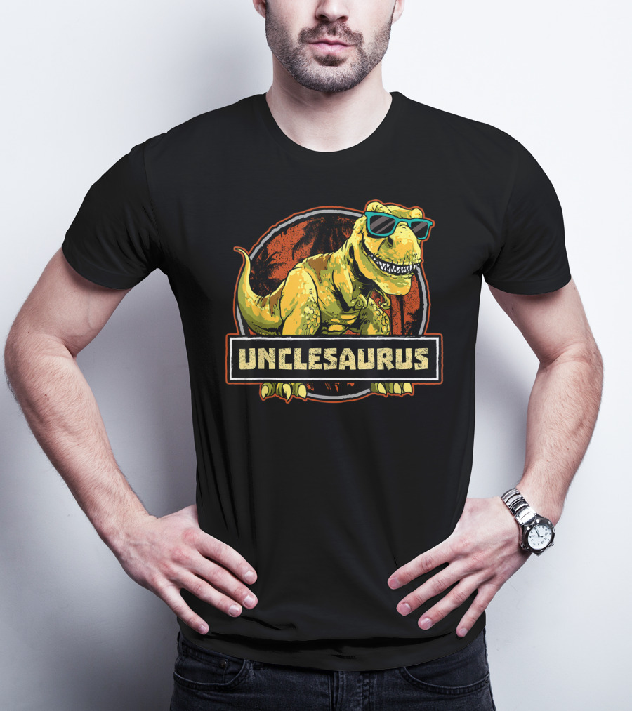 Unclesaurus Rex Dinosaur With Sunglasses T-Shirt