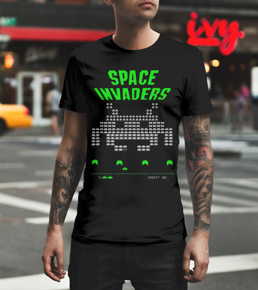Space Invaders Video Game Over Arcade Classic T-Shirt