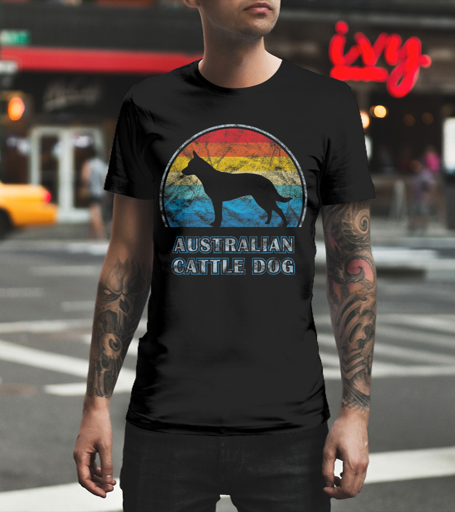 Australian Cattle Dog Retro Vintage T-Shirt