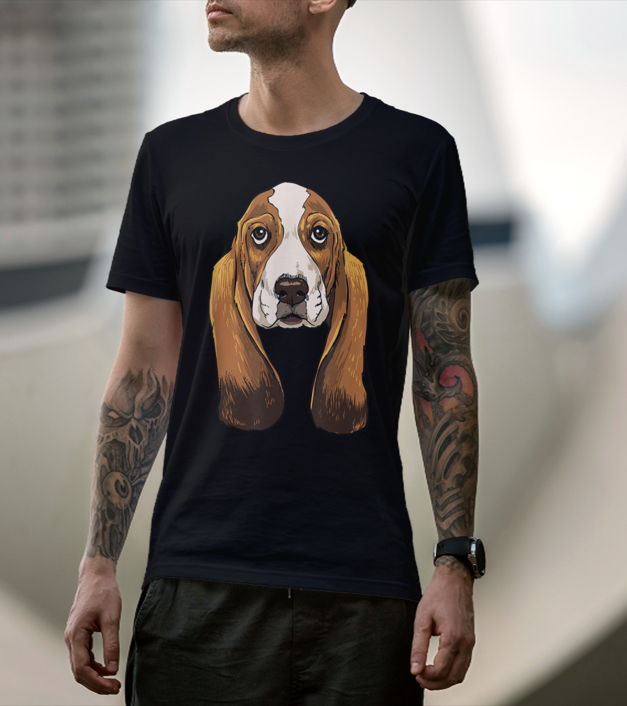 Basset Hound Breed Lover Basset Hound Face T-Shirt