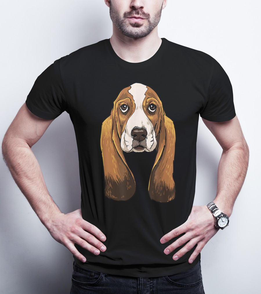 Basset Hound Breed Lover Basset Hound Face T-Shirt