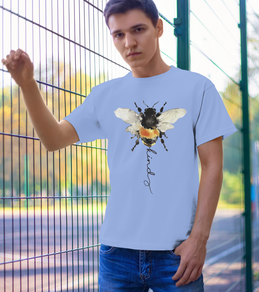 Be Kind Bee Kind Watercolor Bee T-Shirt
