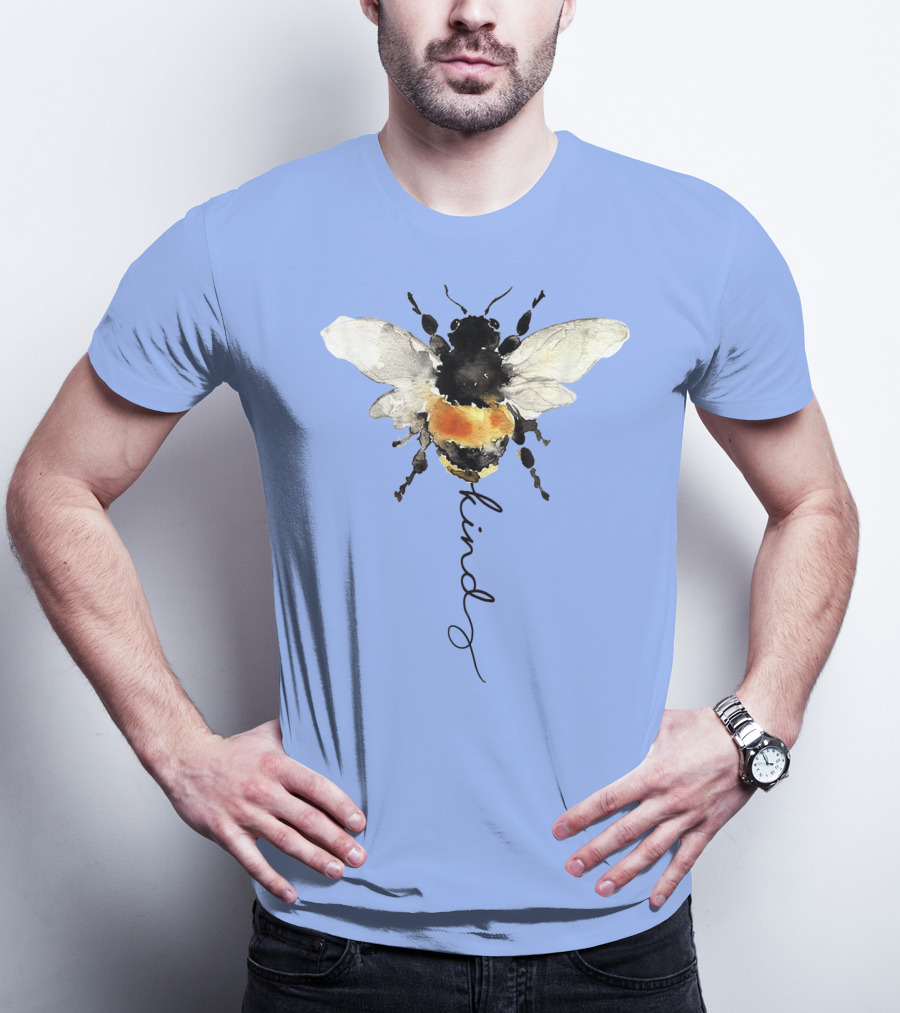 Be Kind Bee Kind Watercolor Bee T-Shirt