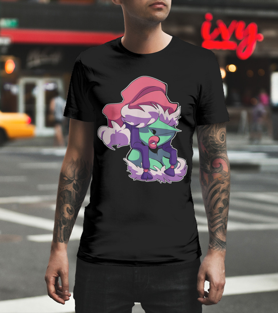 Christmas Is Coming Character In Festive Purple Santa T-Shirt