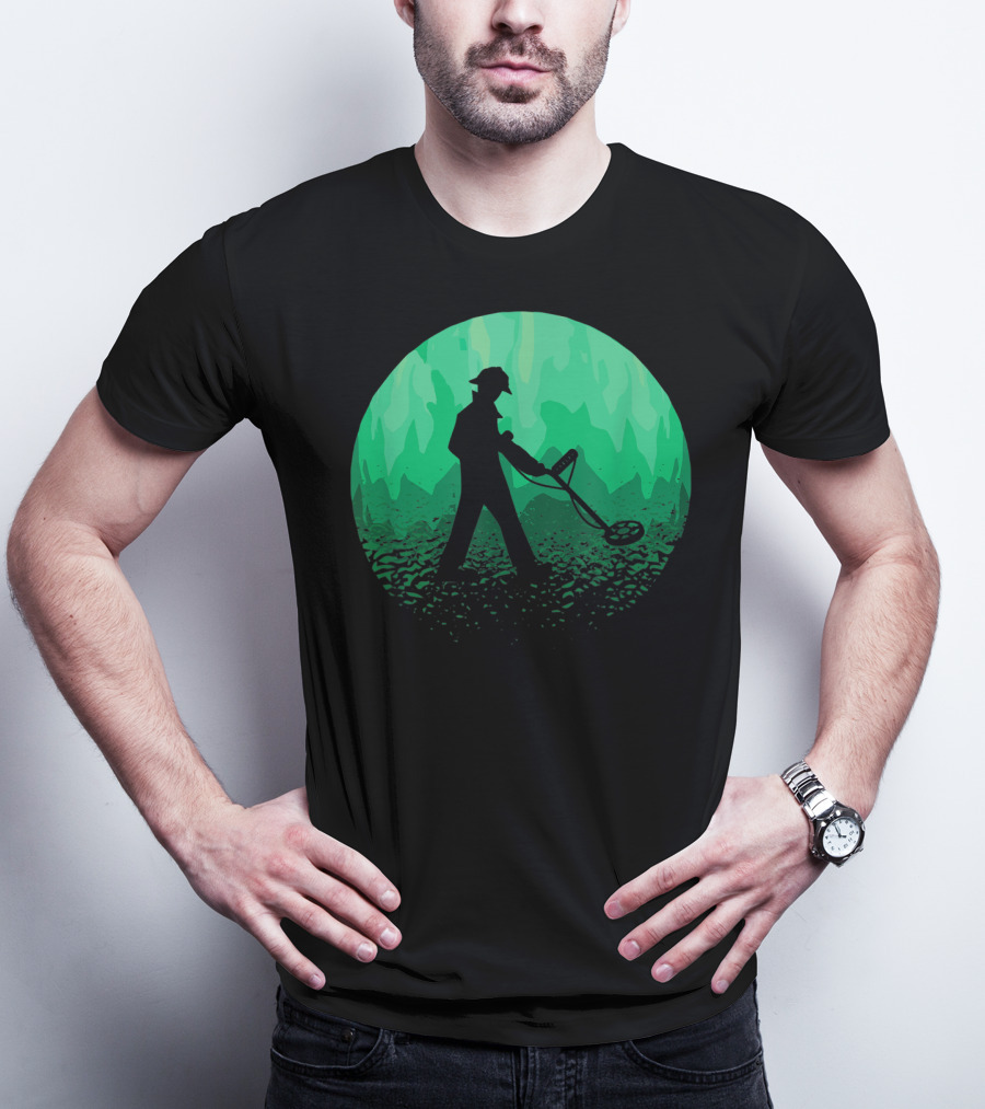 Detectorists Forest Treasure Hunter Exploring Meteorites Scene T-Shirt