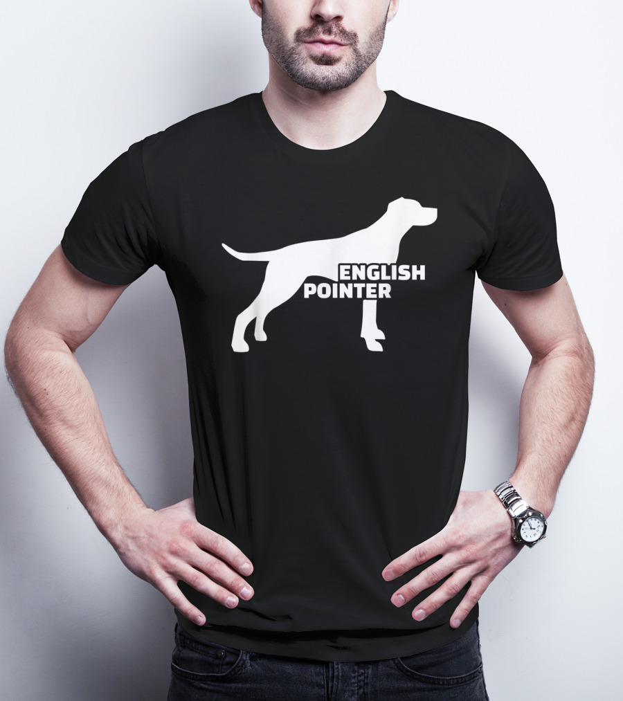 English Pointer Silhouette And Text T-Shirt
