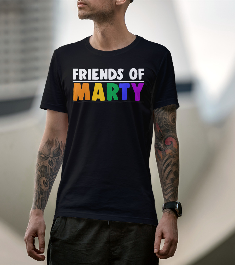 Friends Of Marty Rainbow Color T-Shirt