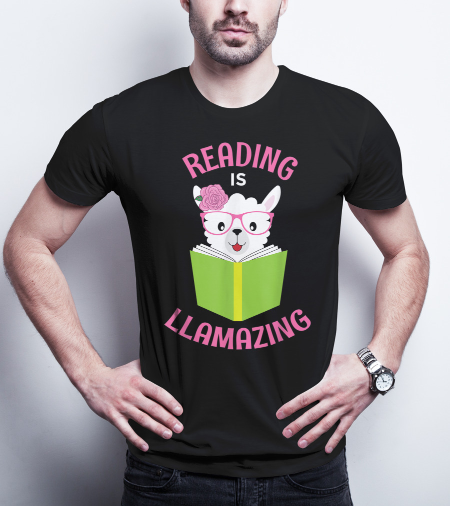 Reading Is Llamazing Funny Llama Librarian Read T-Shirt