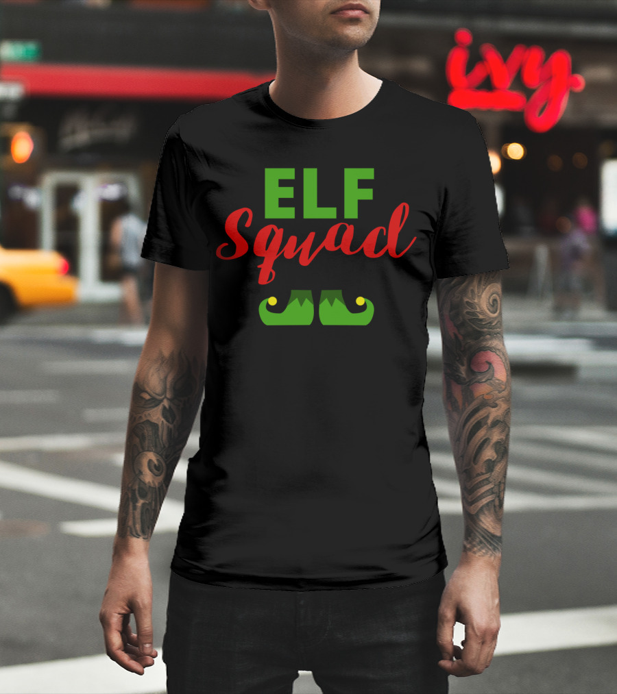 ELF Squad Cute Christmas Elf Squad Menwomen T-Shirt
